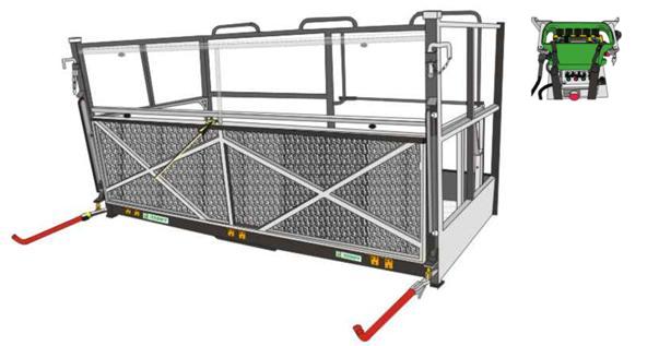 Fixed width slewing platform with front opening - Platforms